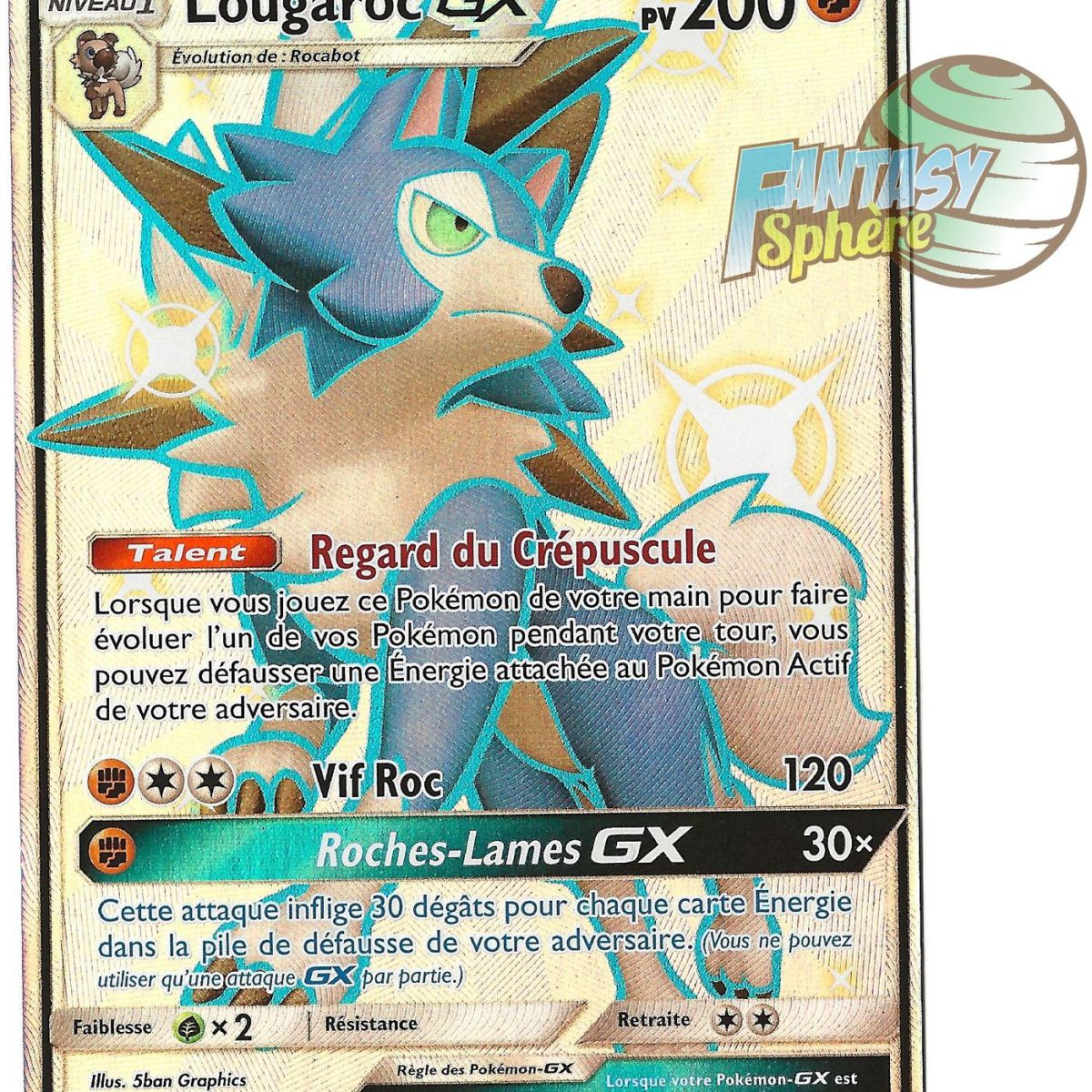 Lougaroc GX - Full Art Ultra Rare SV67/SV94 - Soleil et Lune 11.5 ...