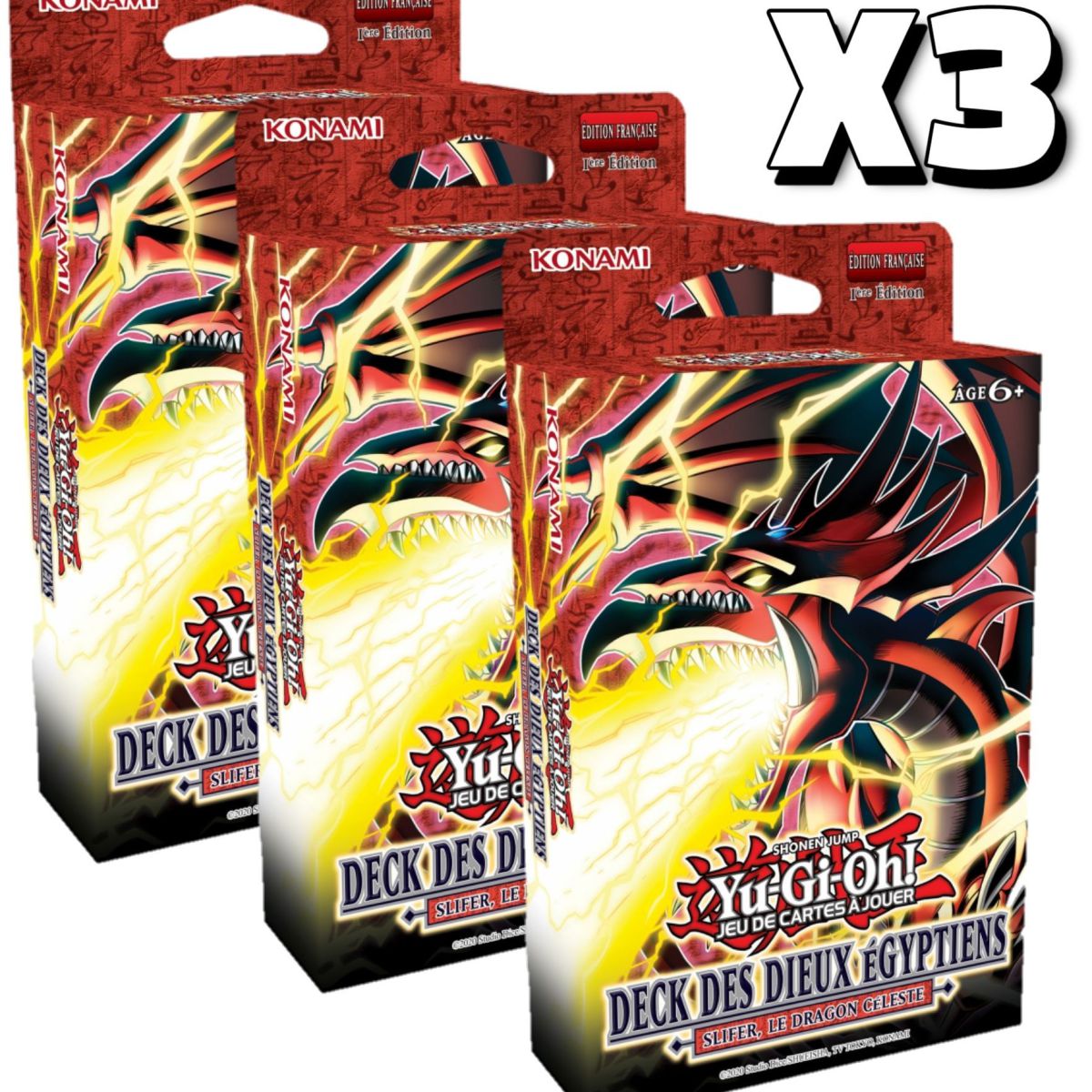 Yu-Gi-Oh! - Lot de 3 - Decks des Dieux Egyptiens : Slifer le Dragon ...