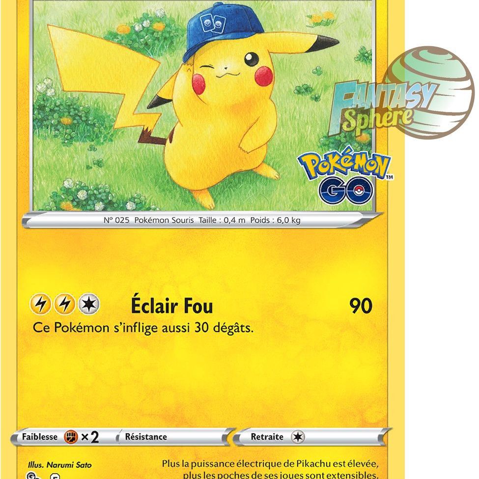 Pikachu - Holo Rare 28/78 - Epee et Bouclier Pokemon GO - Fantasy Sphere