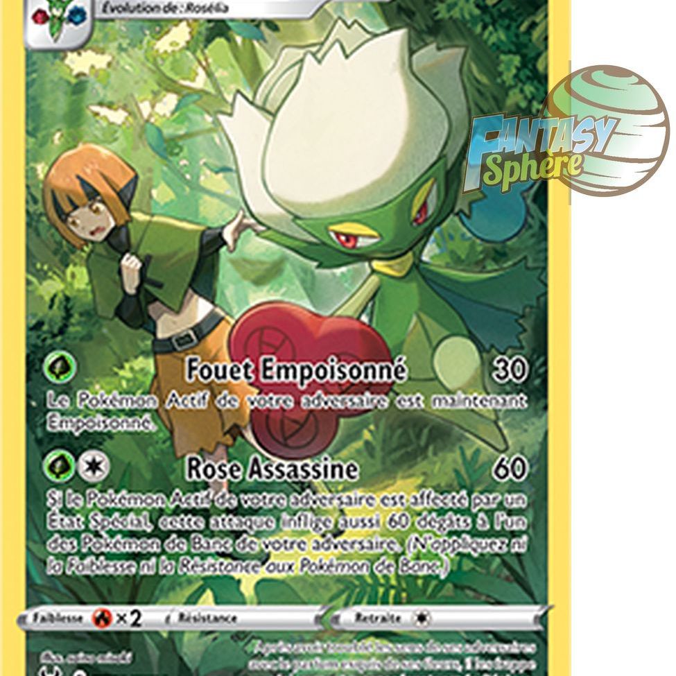 Roserade - Full Art Ultra Rare TG02/TG30 - Epee et Bouclier 11 Origine ...