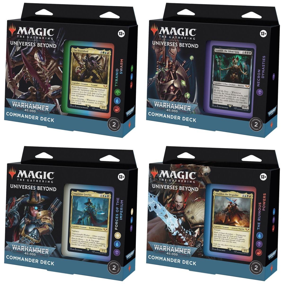 MTG - Lot de 4 Deck Commander - Warhammer 40K - FR - Fantasy Sphere