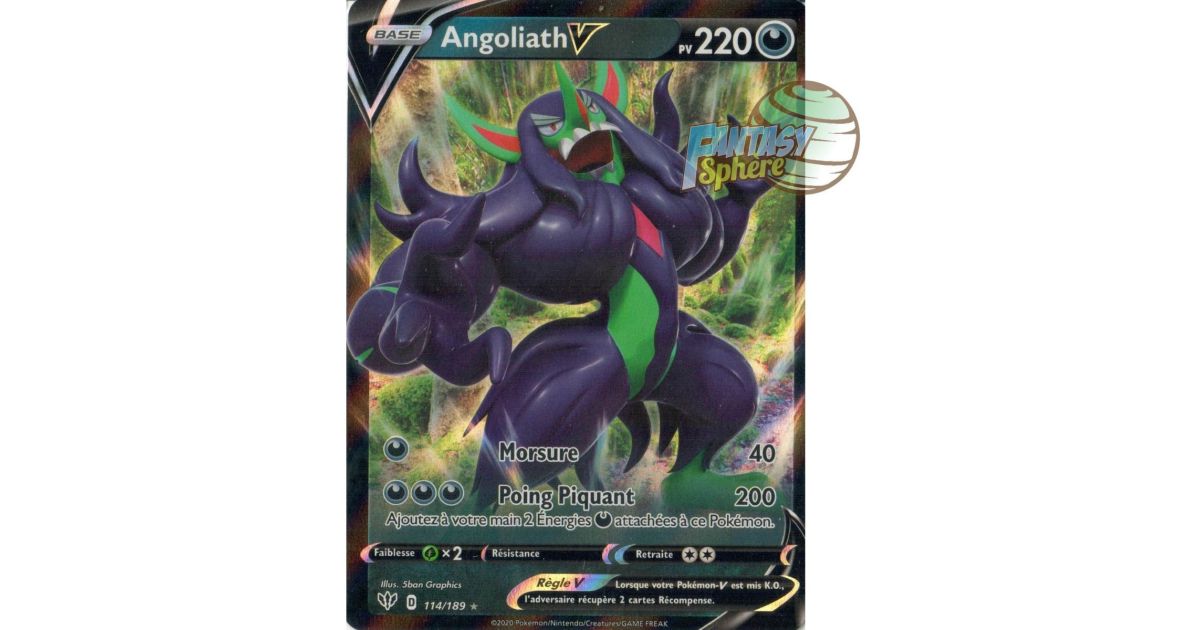Pokémon - Angoliath V - Ultra Rare 114/189 - EB03 Ténèbres Embrasées ...