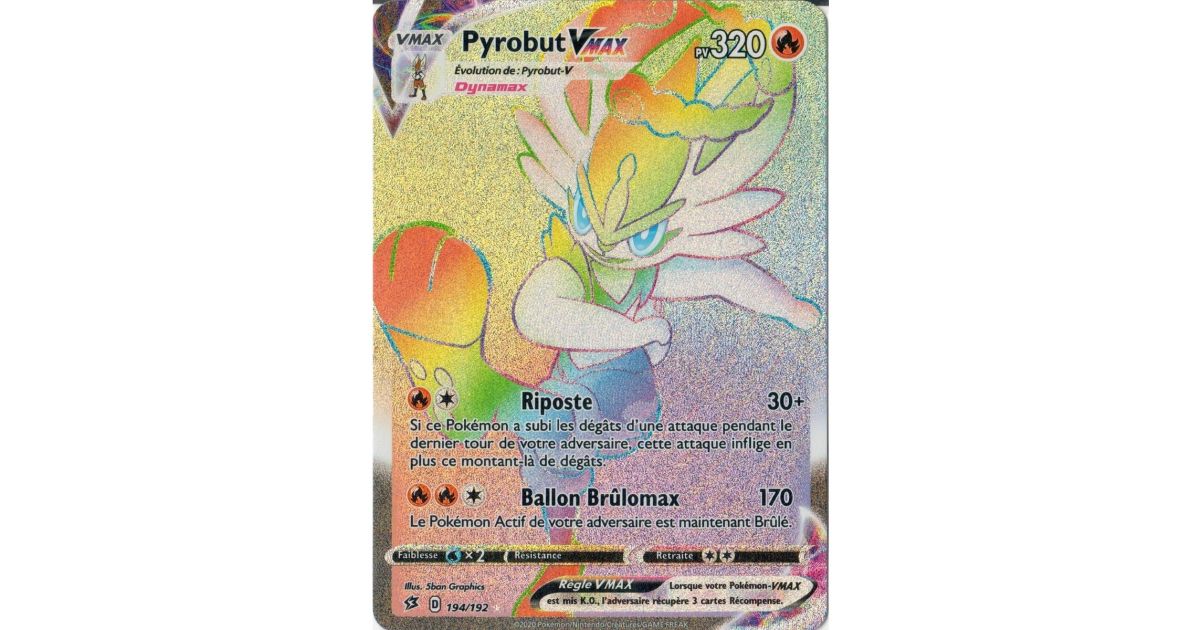 Pokémon - Pyrobut VMAX - Secret Rare 194/192 EB02 Clash des Rebelles ...