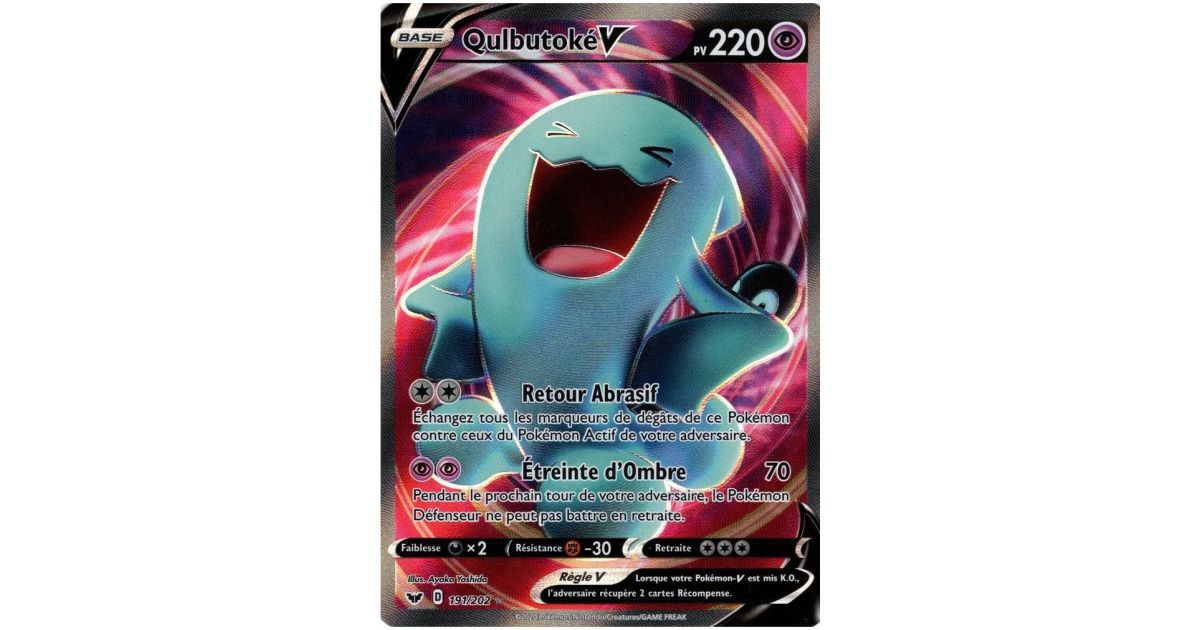 Qulbutoké V - Full Art Ultra Rare 191/202 EB01 Epée et Bouclier ...