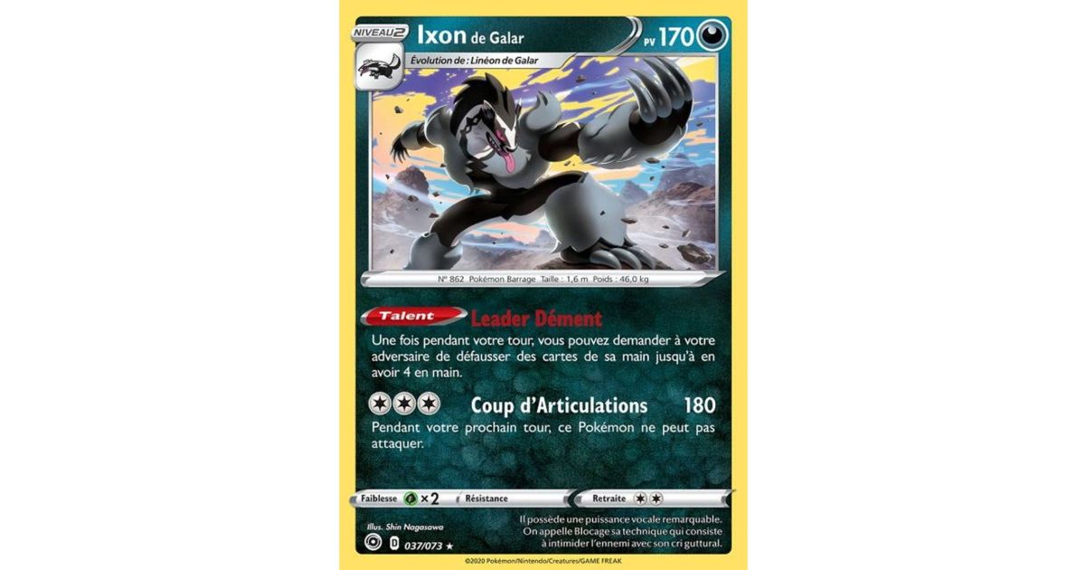 Pokémon - Ixon de Galar - Holo Rare 37/73 EB3. Epée et Bouclier 3.5 ...