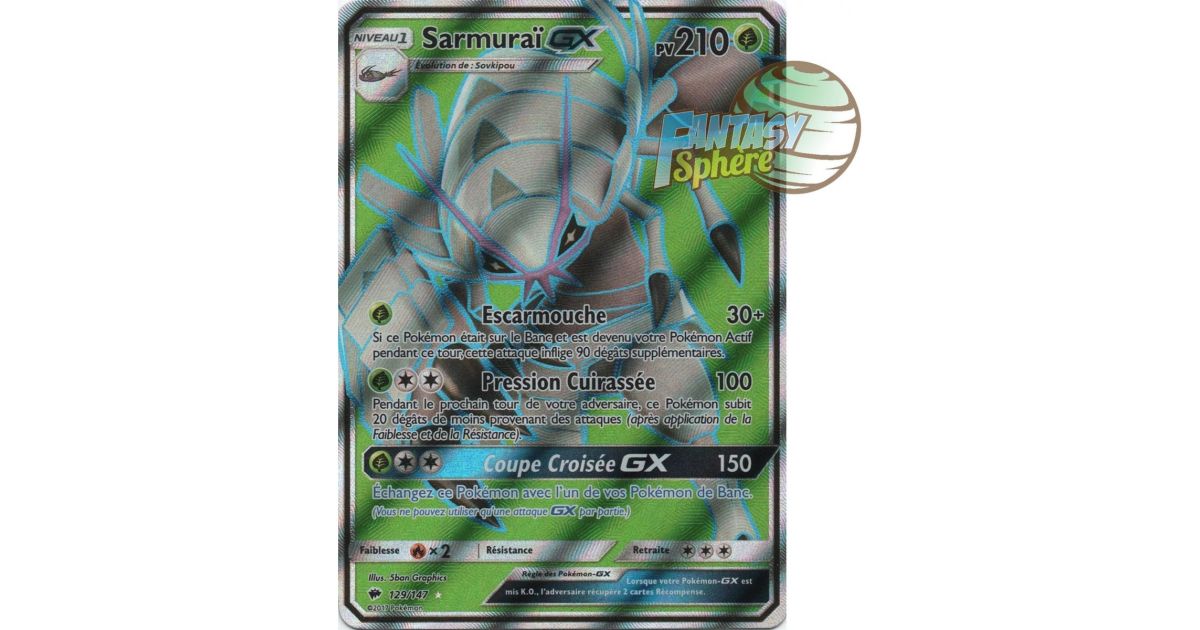 Sarmuraï GX - Full Art Ultra Rare 129/147 - Soleil et Lune 3 Ombres ...