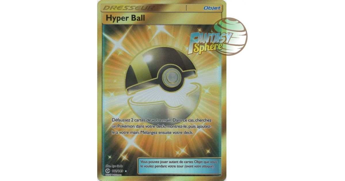 Pokémon - Hyper Ball - Secret Rare 161/149 - Soleil et Lune 1 - Fantasy ...