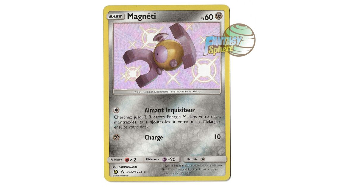Pokémon - Magnéti - Shiny SV27/SV94 - Soleil et Lune 11.5 Destinees ...