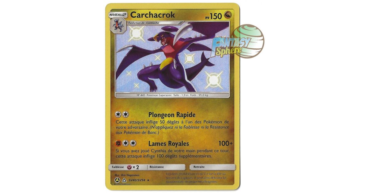 Carchacrok - Shiny SV40/SV94 - Soleil et Lune 11.5 Destinees Occultes ...