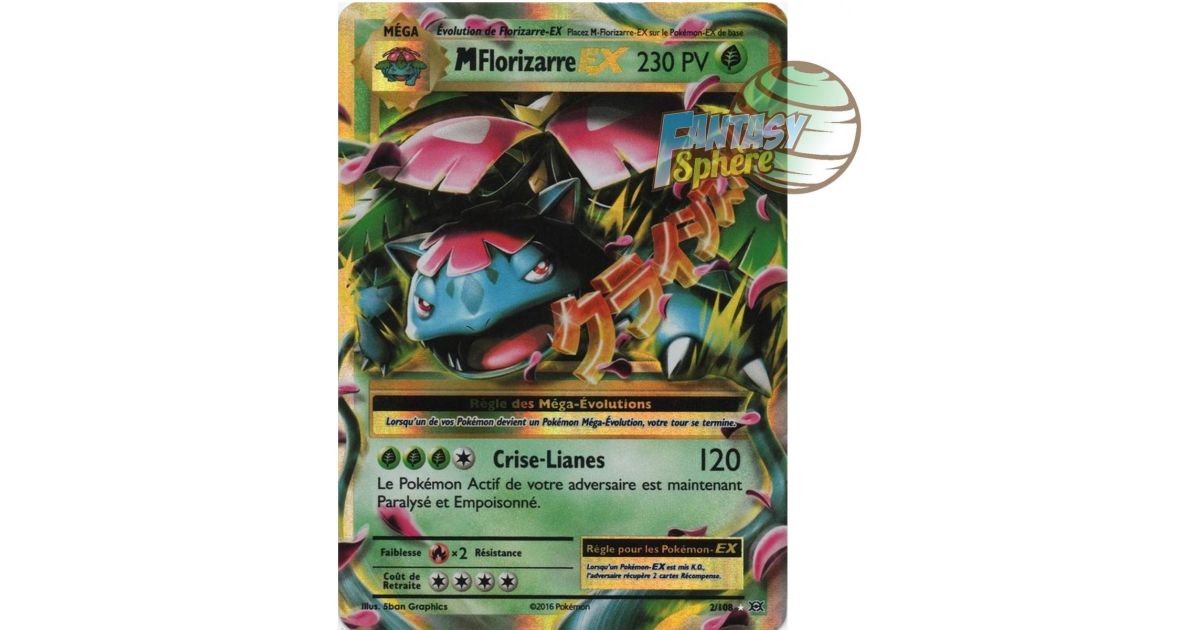 Méga Florizarre EX - Ultra Rare 2/108 - XY 12 Évolutions - Fantasy Sphere