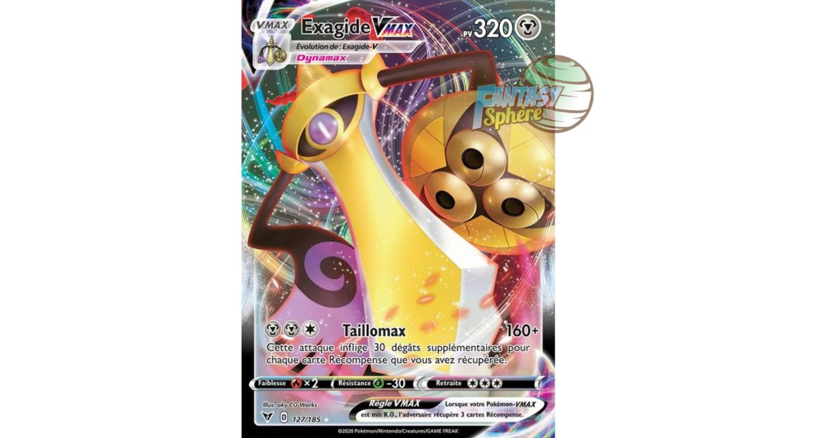 Pokémon - Exagide VMAX - Full Art Ultra Rare 127/185 - Epee et Bouclier ...