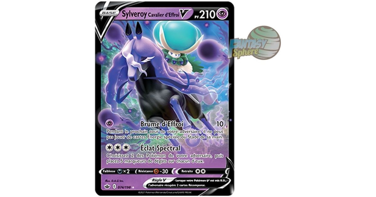 Pokémon - Sylveroy Cavalier d’Effroi V - Ultra Rare 74/198 - Epee et ...