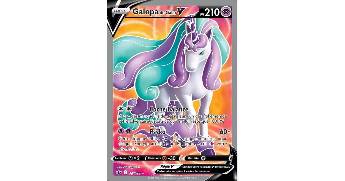 Galopa de Galar V - Full Art Ultra Rare 167/198 - Epee et Bouclier ...