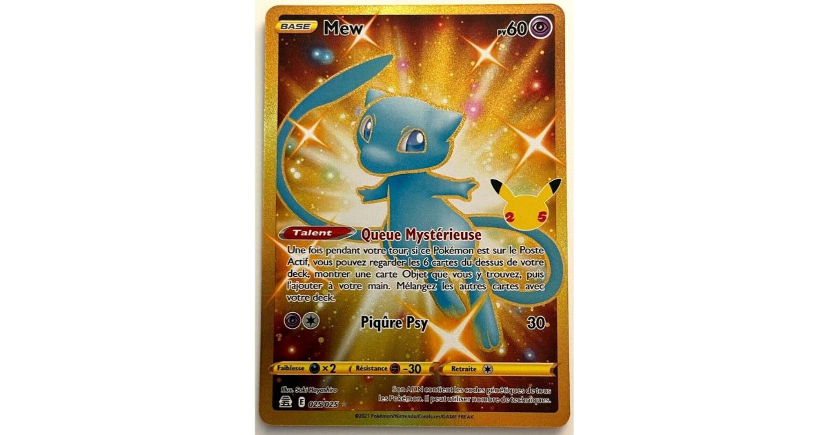 Mew - Full Art Ultra Rare 025/025 EB07.5 Célébrations 25 Ans - Fantasy ...