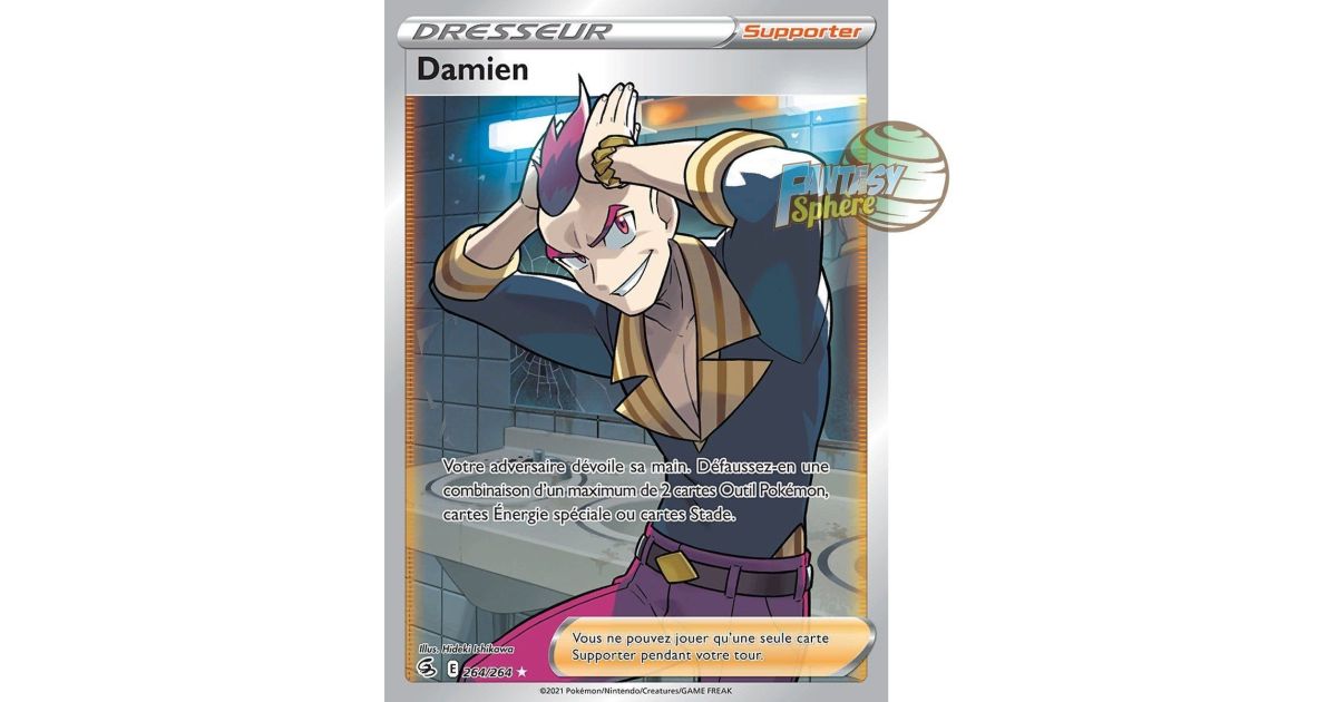 Pokémon - Damien - Full Art Ultra Rare 264/264 - Epee et Bouclier Poing ...