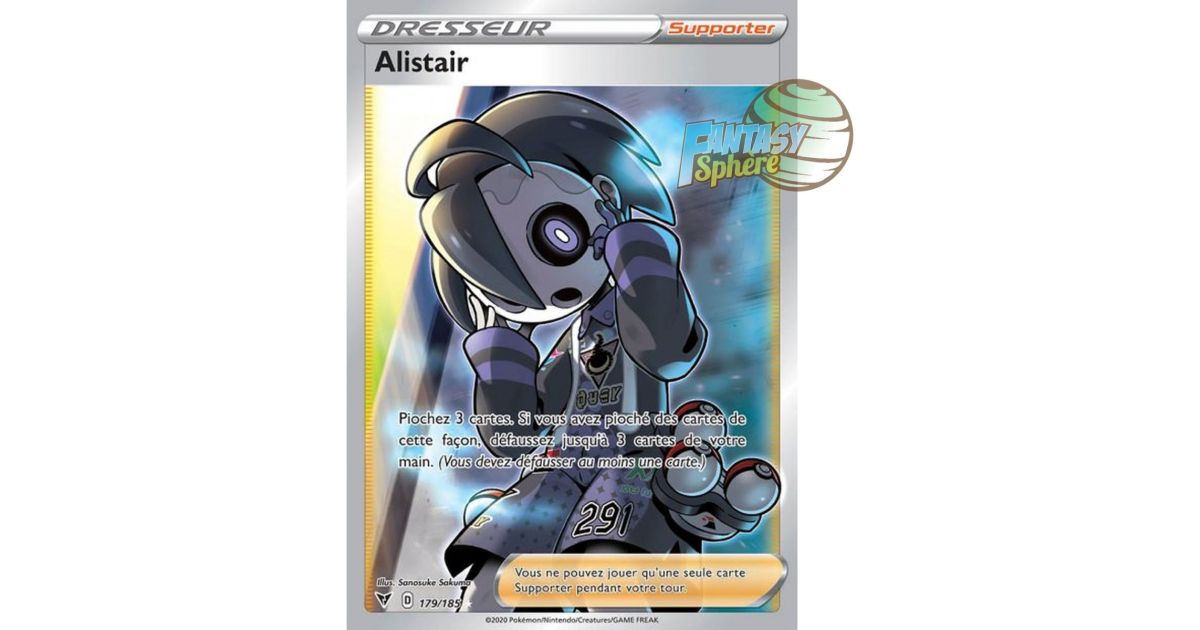 Pokémon - Alistair - Full Art Ultra Rare 179/185 - Epee et Bouclier 4 ...