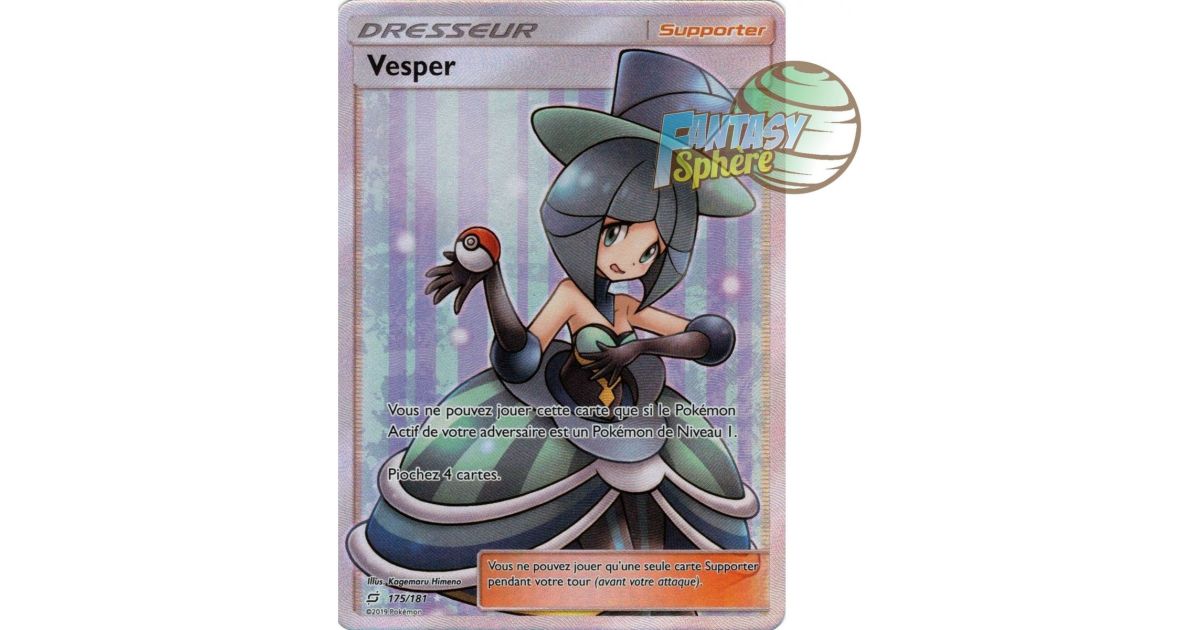 Vesper - Full Art Ultra Rare 175/181 - Soleil et Lune 9 Duo de Choc ...