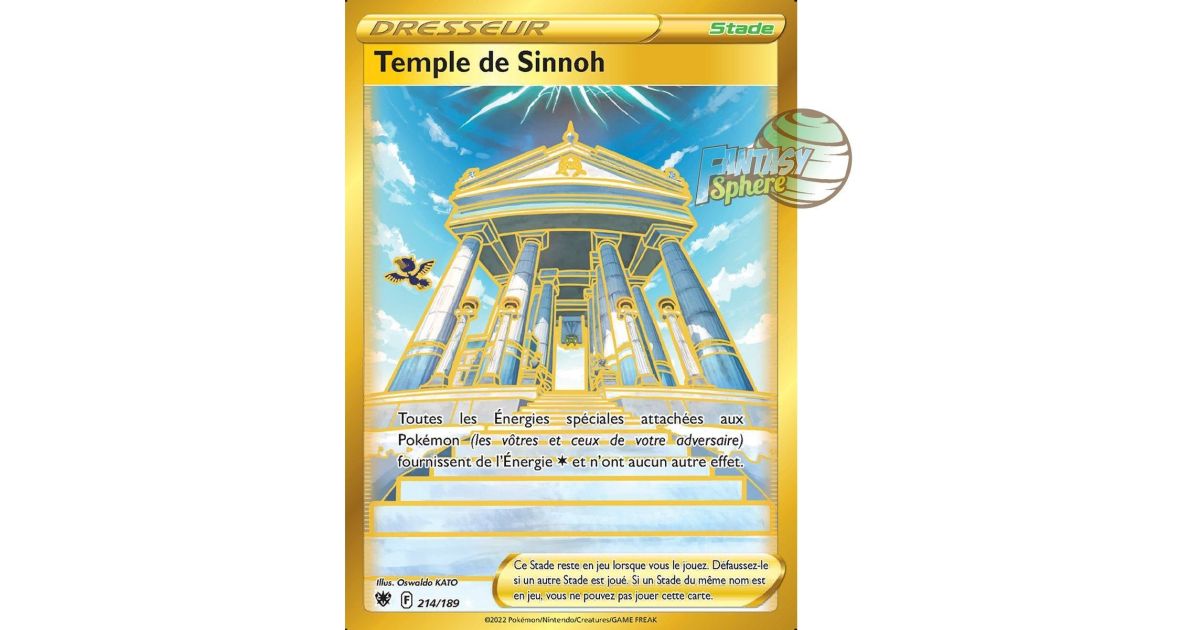 Pokémon - Temple de Sinnoh - Secret Rare 214/189 - Epee et Bouclier ...
