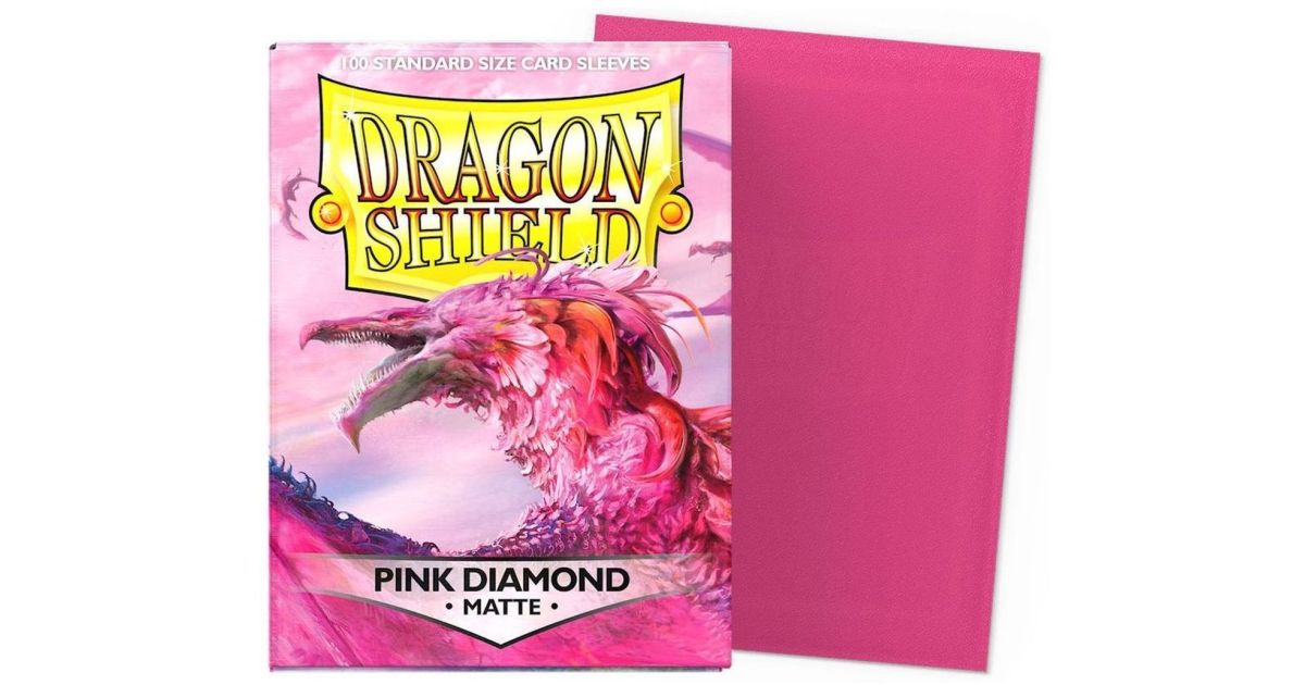 100 Protèges Cartes - Standard - Matte Pink Diamond - Dragon Shield ...