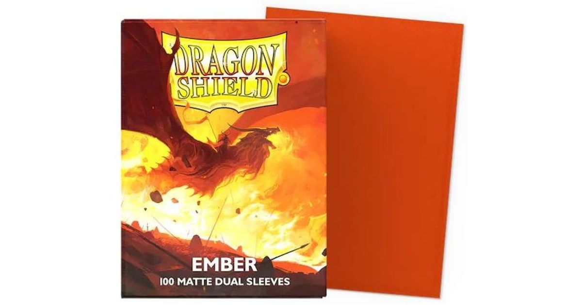 100 Protèges Cartes - Standard - Dual Matte Ember - Dragon Shield ...