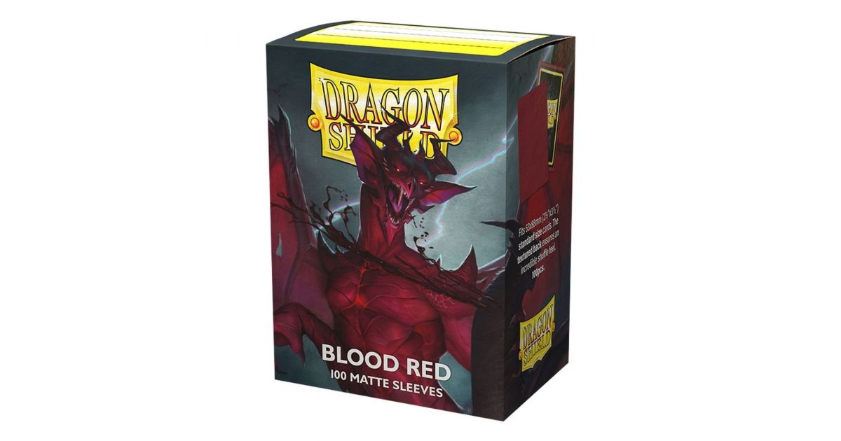 Dragon Shield - Standard Sleeves - Matte Blood Red (100) - Fantasy Sphere