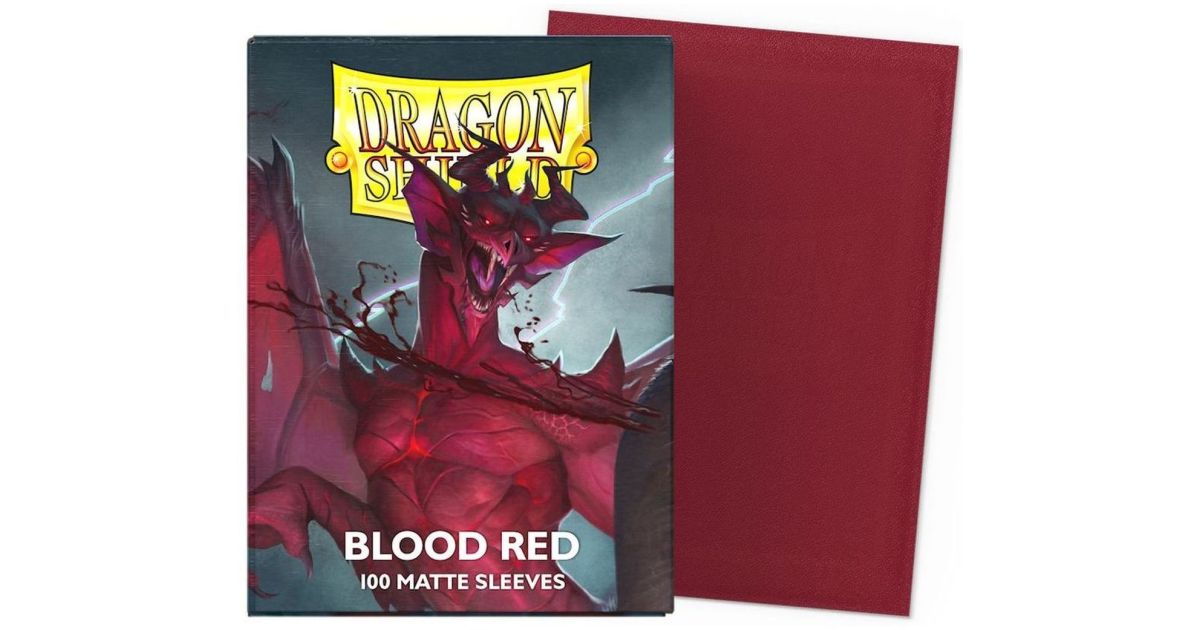 Dragon Shield - Standard Sleeves - Matte Blood Red (100) - Fantasy Sphere