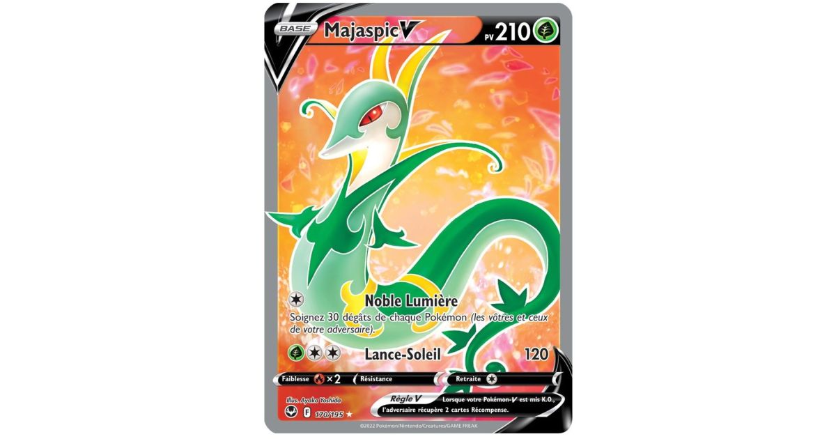 Pokémon - Majaspic V - Full Art Ultra Rare 170/195 - Epee et Bouclier ...