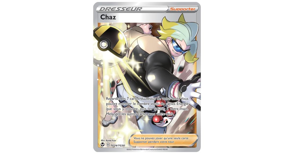 Pokémon - Chaz - Full Art Ultra Rare TG24/TG30 - Epee et Bouclier 12 ...