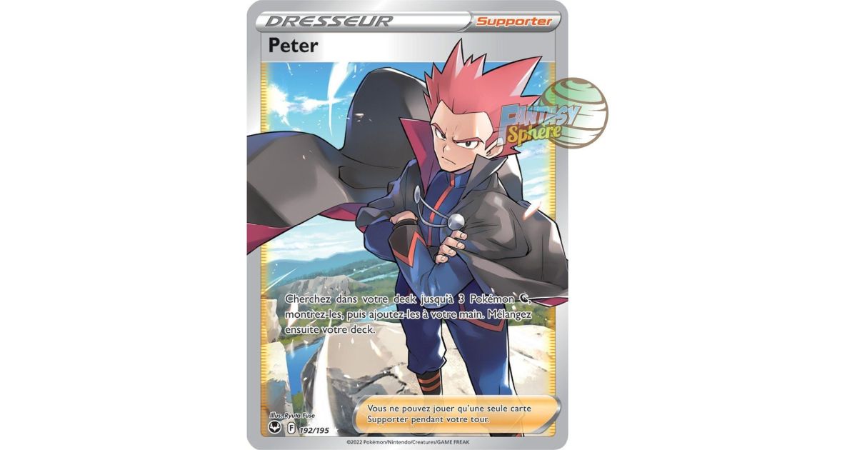 Pokémon - Peter - Full Art Ultra Rare 192/195 - Epee et Bouclier 12 ...