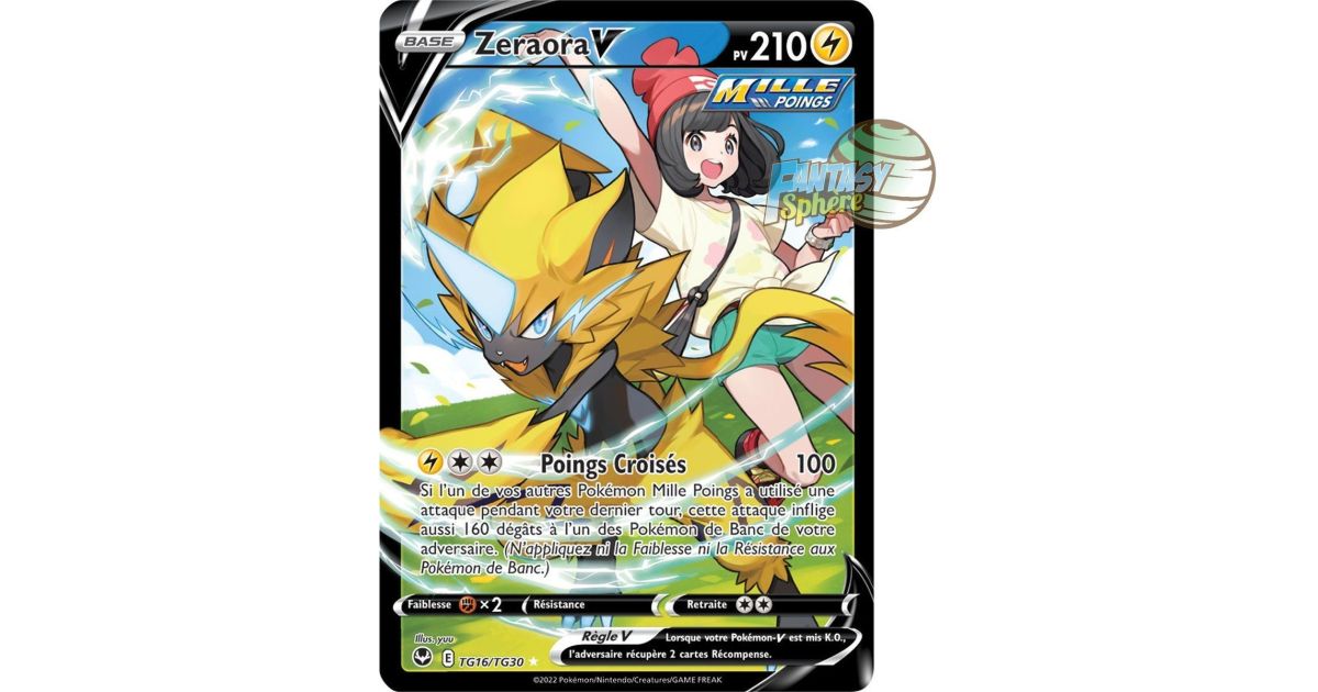 Zeraora V - Full Art Ultra Rare TG16/TG30 - Epee et Bouclier 12 Tempete ...
