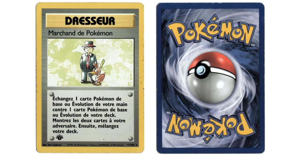 Marchand de Pokémon 77/102 Set de Base Rare 1st Français Voir Scan ...