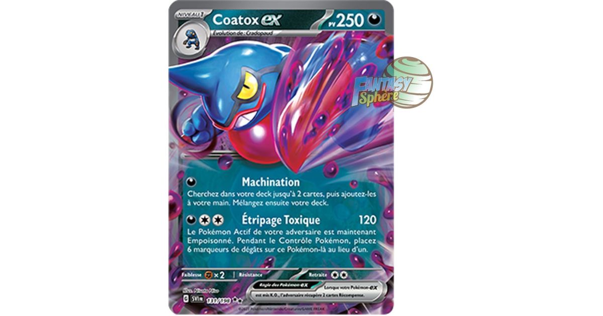 Coatox EX - Double Rare 131/198 - Ecarlate et Violet - Fantasy Sphere