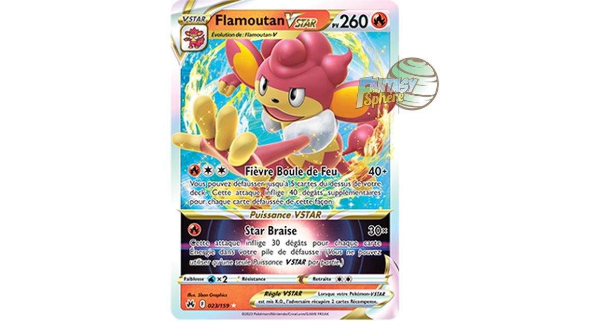 Flamoutan VSTAR - Full Art Ultra Rare 23/159 - Epee et Bouclier 12.5 ...