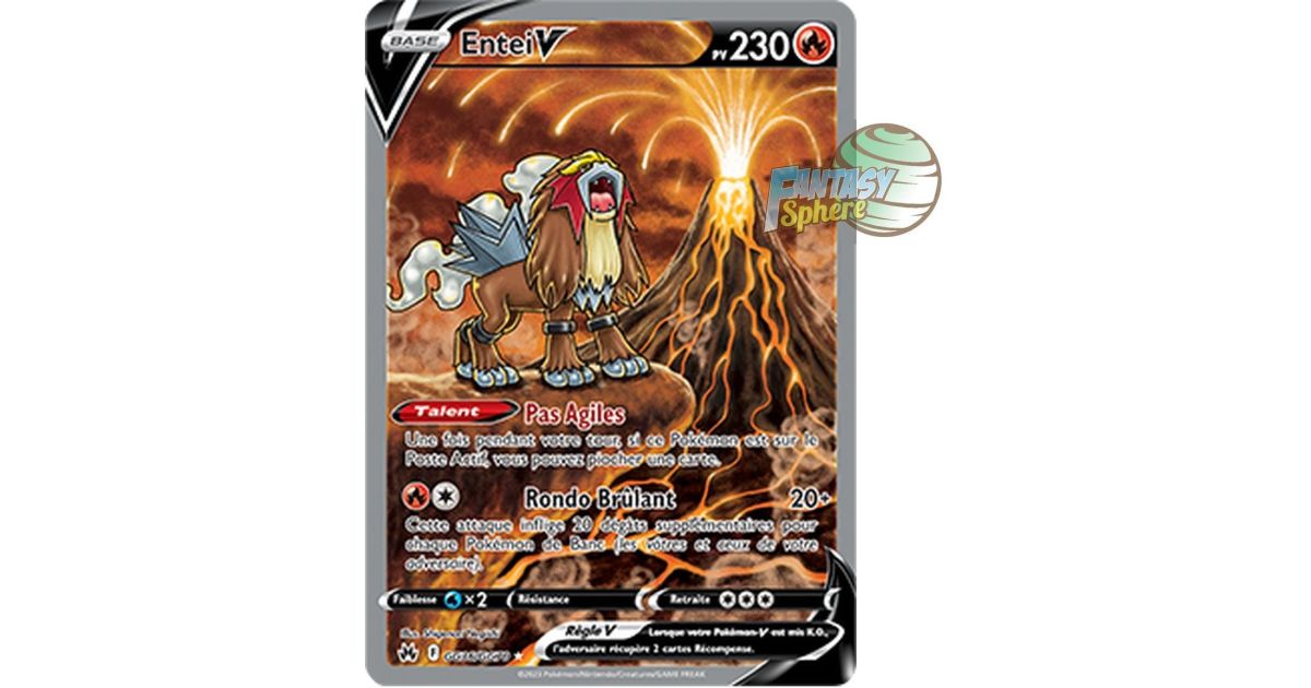 Entei V - Rare GG36/GG70 - Epee et Bouclier 12.5 Zenith Supreme ...