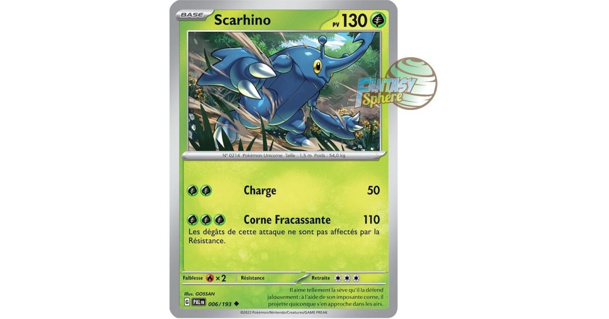 Scarhino - Reverse 6/193 - Ecarlate et Violet Evolution à Paldea ...