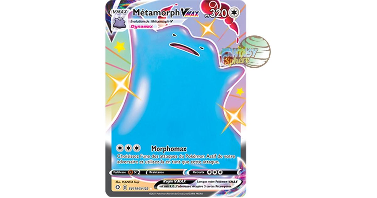 Métamorph-VMAX - Full Art Ultra Rare SV119/SV122 - Epee et Bouclier 4.5 ...