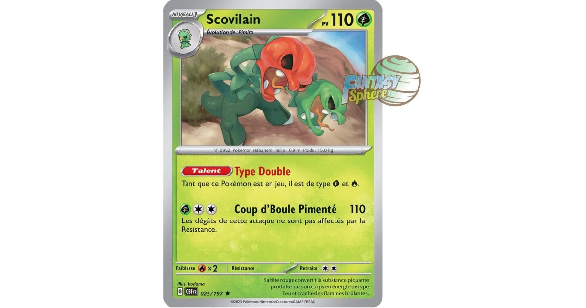 Scovilain - Reverse 25/197 - Ecarlate et Violet Flammes Obsidiennes ...