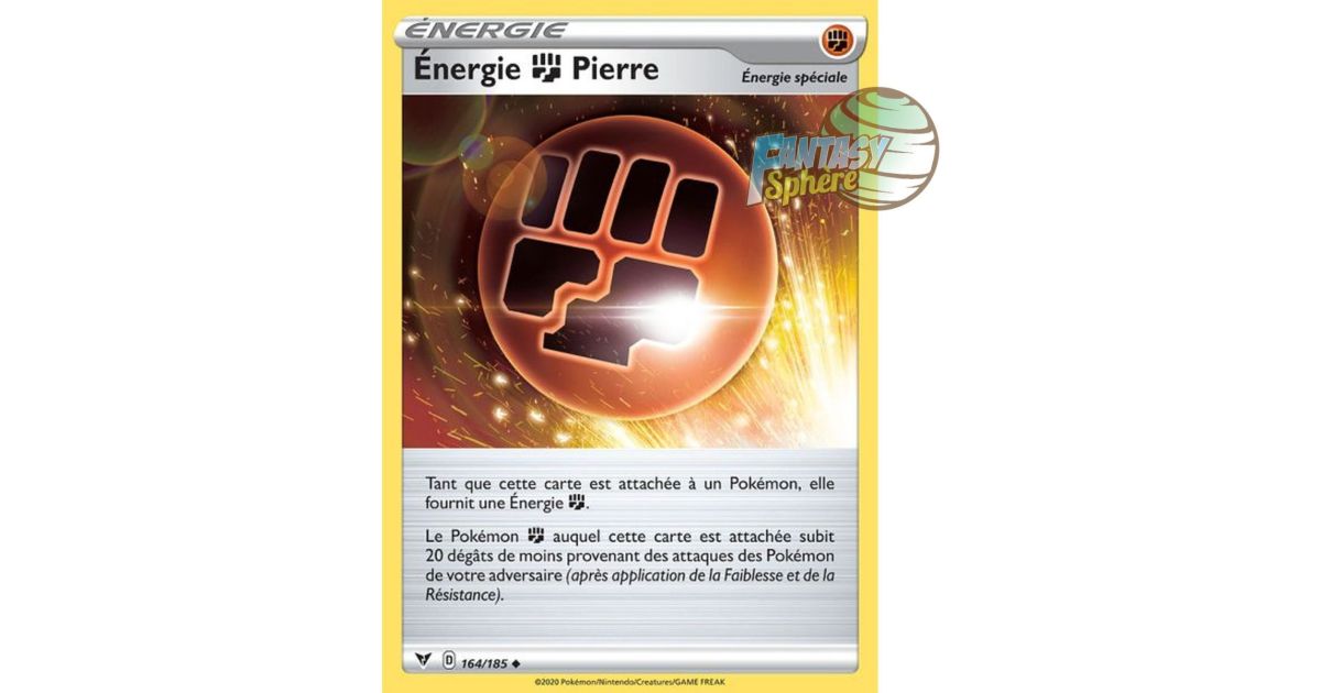 Énergie Pierre - Peu commune 164/185 - Epee et Bouclier 4 Voltage Eclatant - Fantasy Sphere