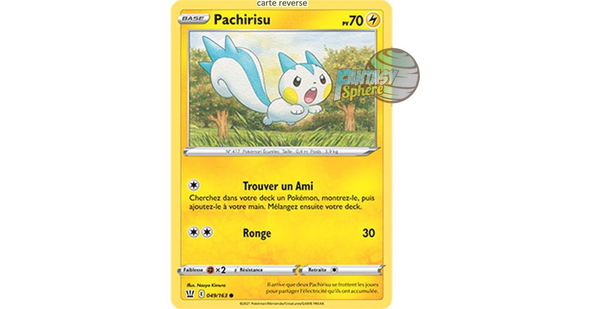 Pachirisu - Reverse 49/163 - Epee et Bouclier 5 Style de Combat ...