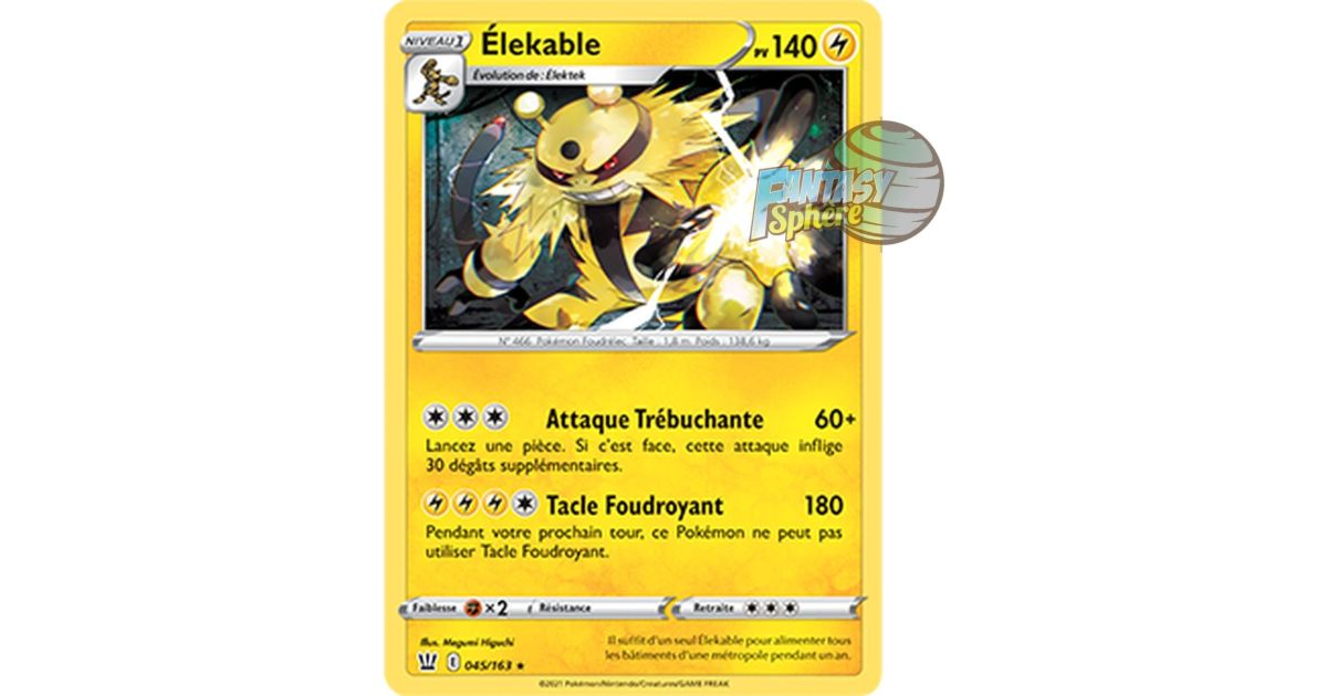 Élekable - Rare 45/163 - Epee et Bouclier 5 Style de Combat - Fantasy ...