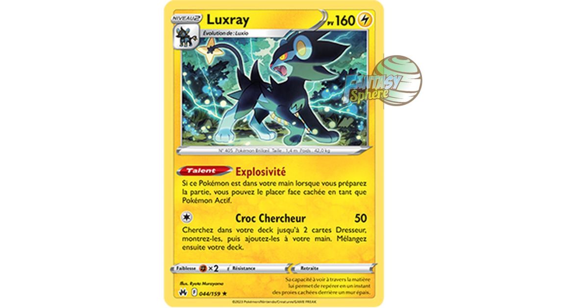 Luxray - Rare 44/159 - Epee et Bouclier 12.5 Zenith Supreme - Fantasy ...