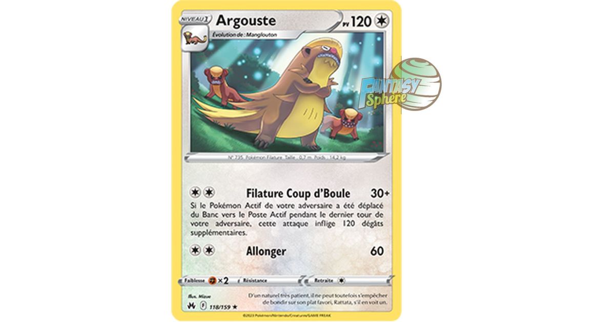 Argouste - Rare 118/159 - Epee et Bouclier 12.5 Zenith Supreme ...