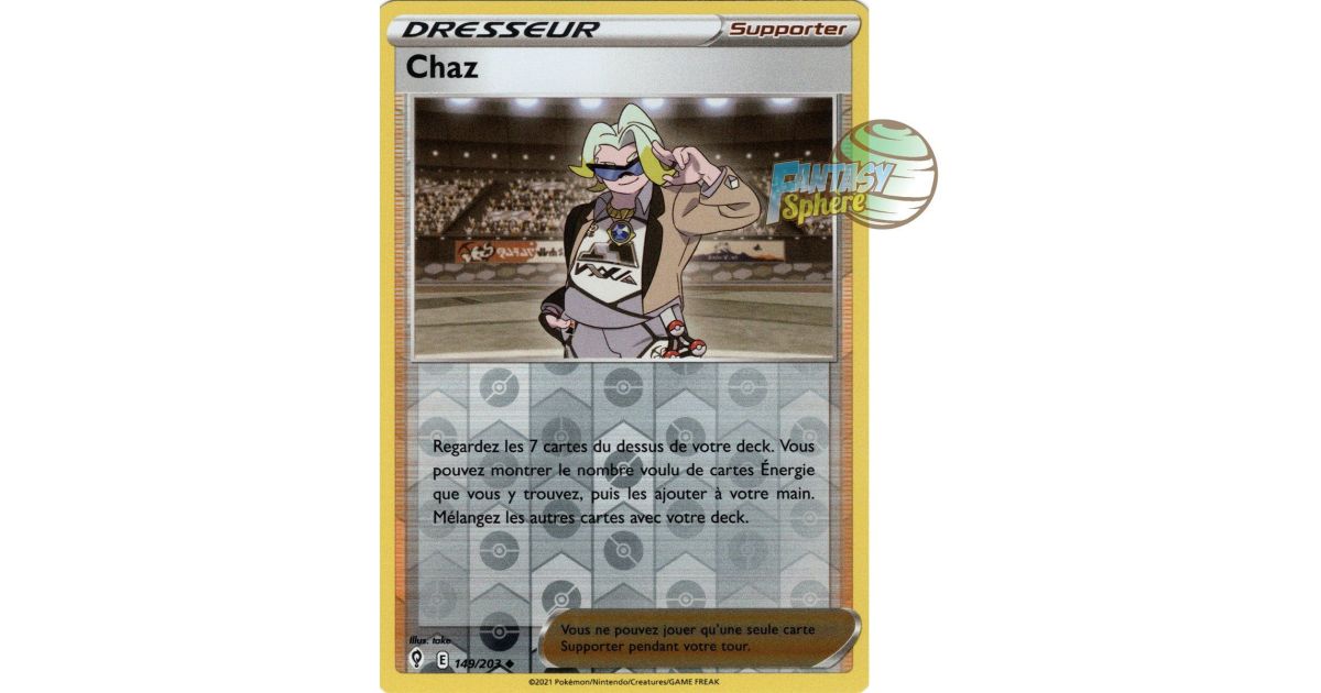 Chaz - Reverse 149/203 - Epee et Bouclier 7 Evolution Celeste - Fantasy ...