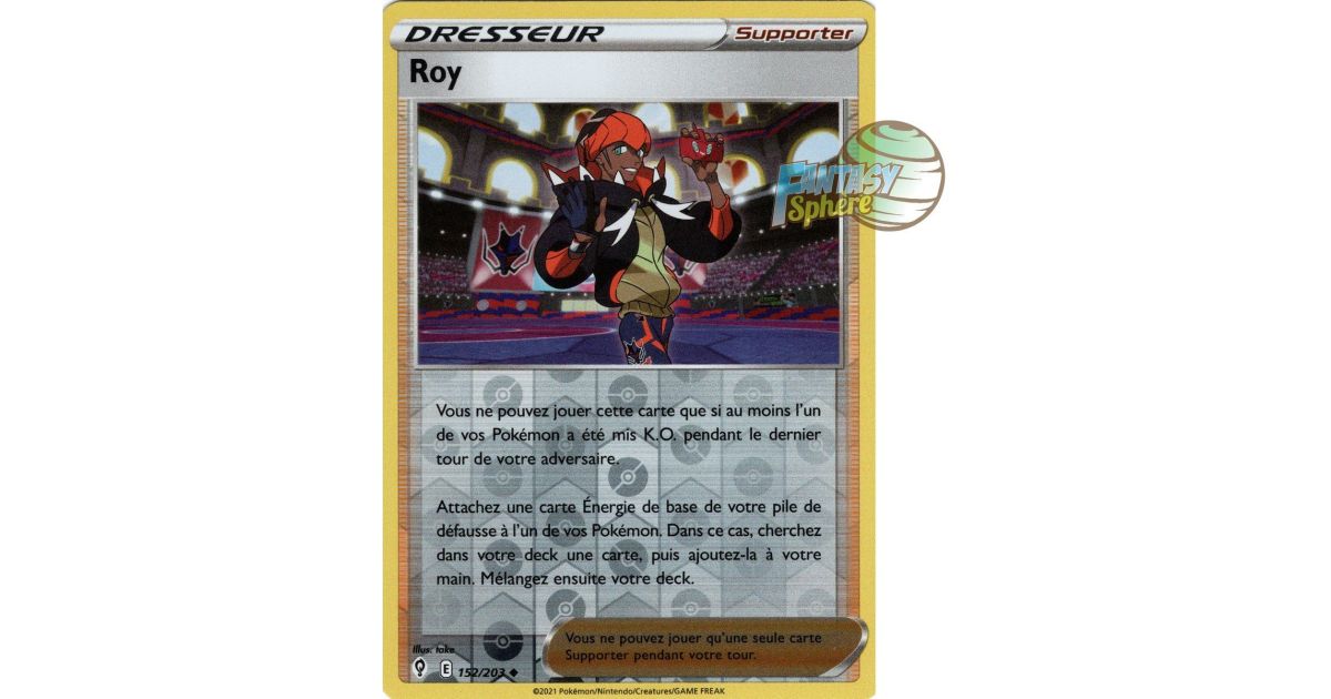 Roy - Reverse 152/203 - Epee et Bouclier 7 Evolution Celeste - Fantasy ...