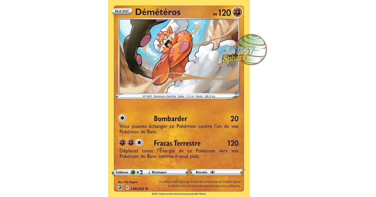 Démétéros - Holo Rare 148/264 - Epee et Bouclier 8 Poing de Fusion ...