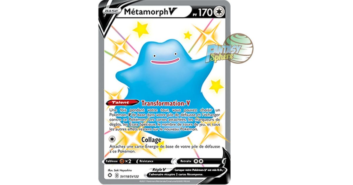 Métamorph-V - Full Art Ultra Rare SV118/SV122 - Epee et Bouclier 4.5 ...