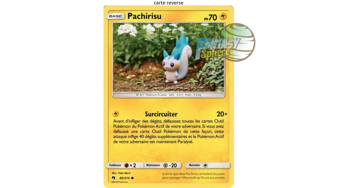 Pachirisu - Reverse 80/214 - Soleil et Lune 8 Tonnerre Perdu - Fantasy ...