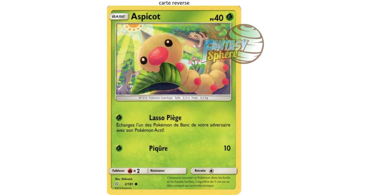 Aspicot - Reverse 2/181 - Soleil et Lune 9 Duo de Choc - Fantasy Sphere