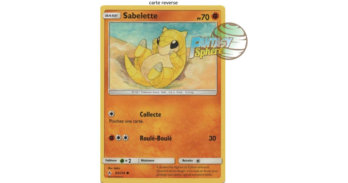 Sabelette - Reverse 83/214 - Soleil et Lune 10 Alliance Infaillible ...