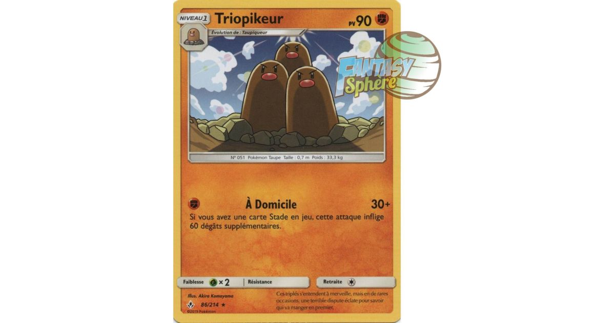 Triopikeur - Rare 86/214 - Soleil et Lune 10 Alliance Infaillible - Fantasy Sphere